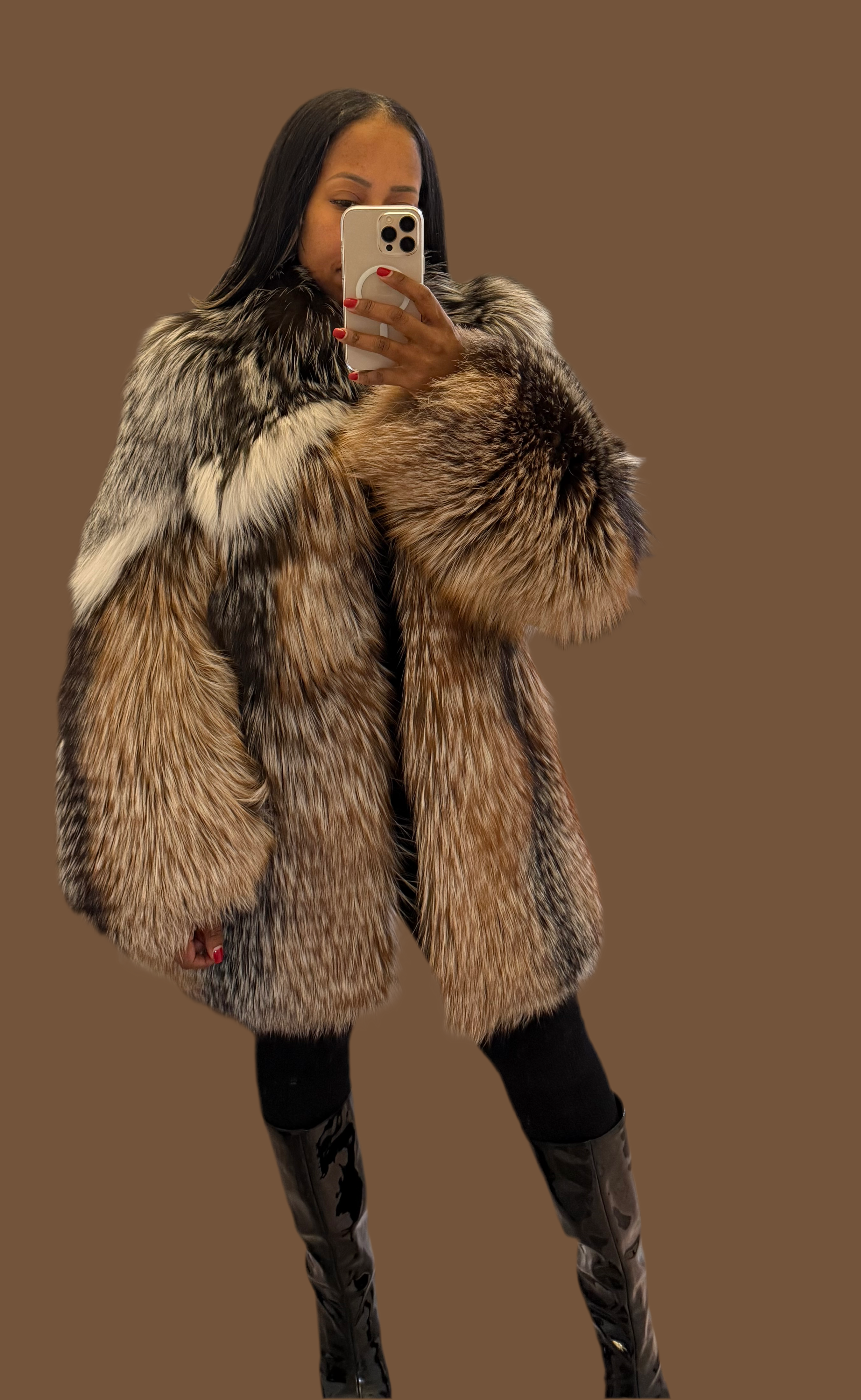 The “Shady” Multi Fox Jacket – FurrReal Furs